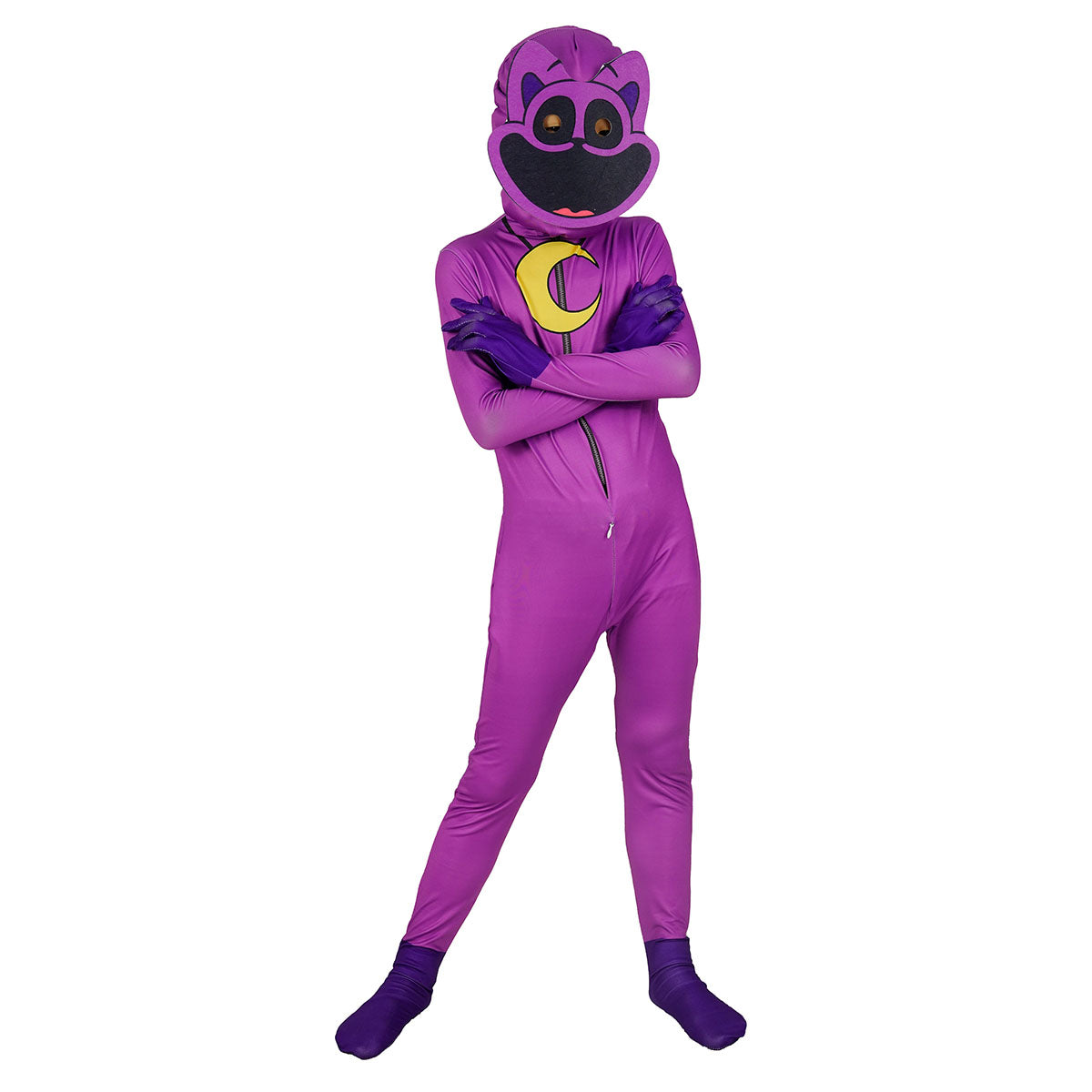 Catnap Costume Smiling Critters Cosplay Outfit Catnap Zentai and Mask ...