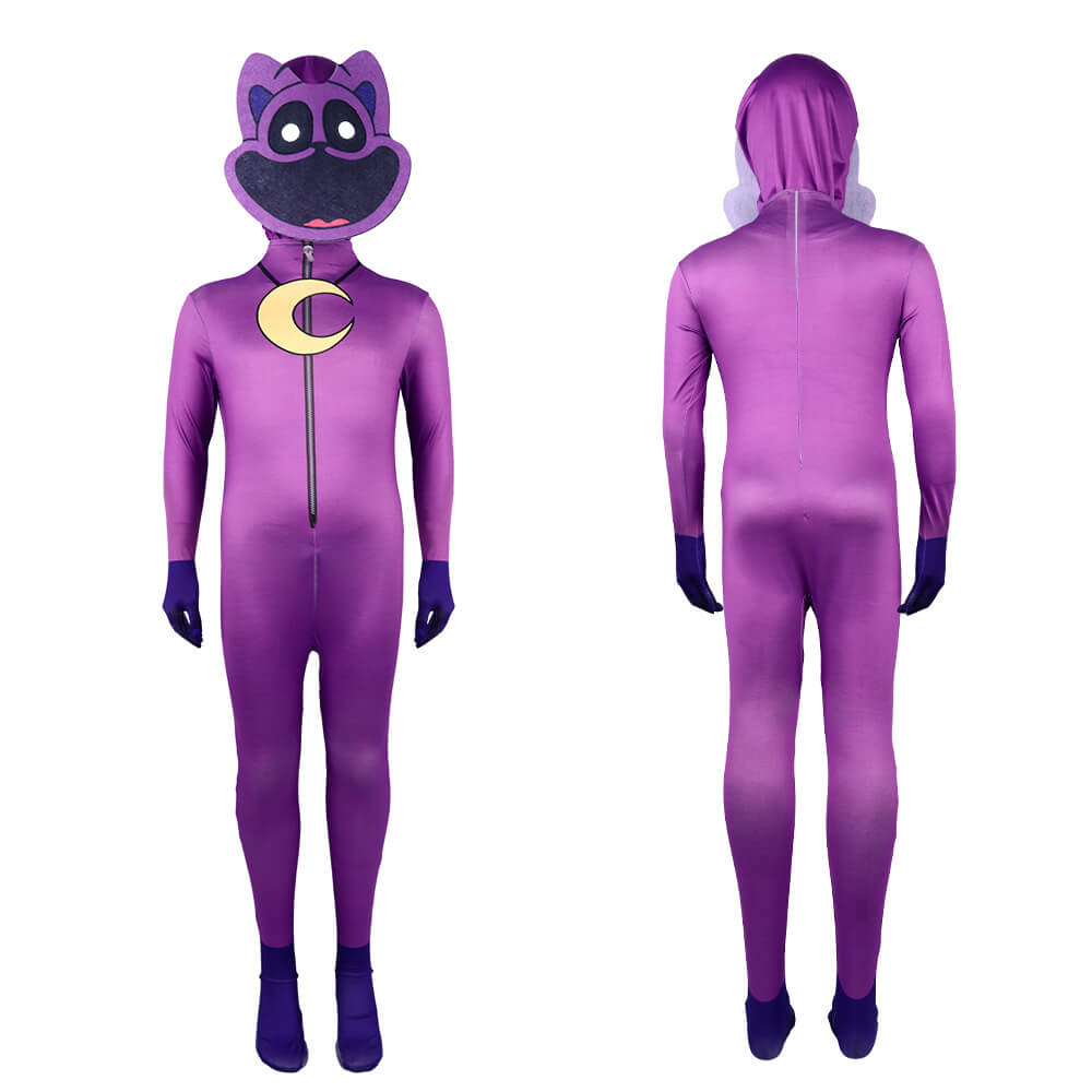 Catnap Costume Smiling Critters Cosplay Outfit Catnap Zentai and Mask ...